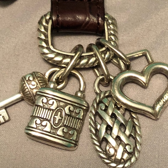 Brighton | Accessories | One World By Brighton Leather Charm Key Ring ...